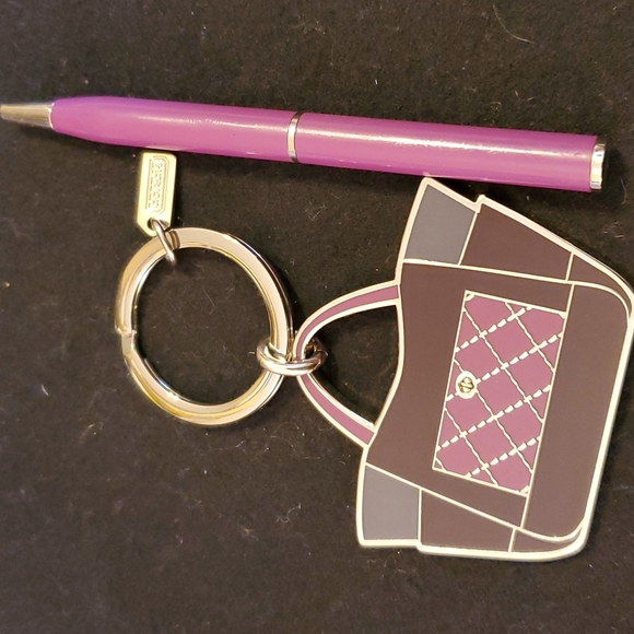 Coach | Accessories | Coach Keychain And Mini Pen | Poshmark